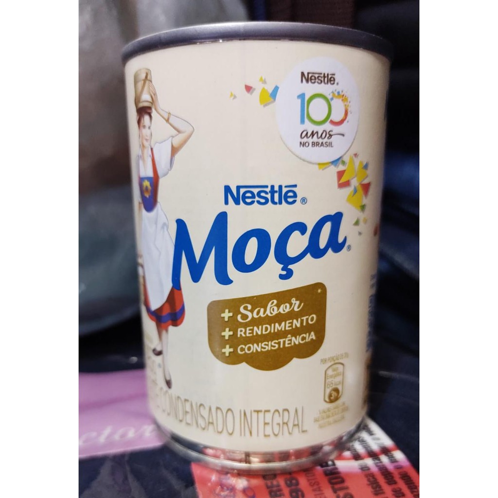 Leite Condensado Moça Nestlé Integral Lata 395g | Shopee Brasil