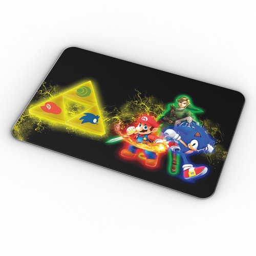 Mouse Pad Sonic Mario Zelda Presente Gamer - 40cm X 28cm | Shopee Brasil