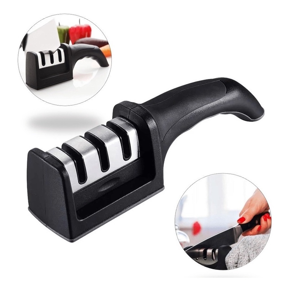 Amolador Afiador De Facas 3 Opções De Afiar Profissional - Corre Que Ta ...