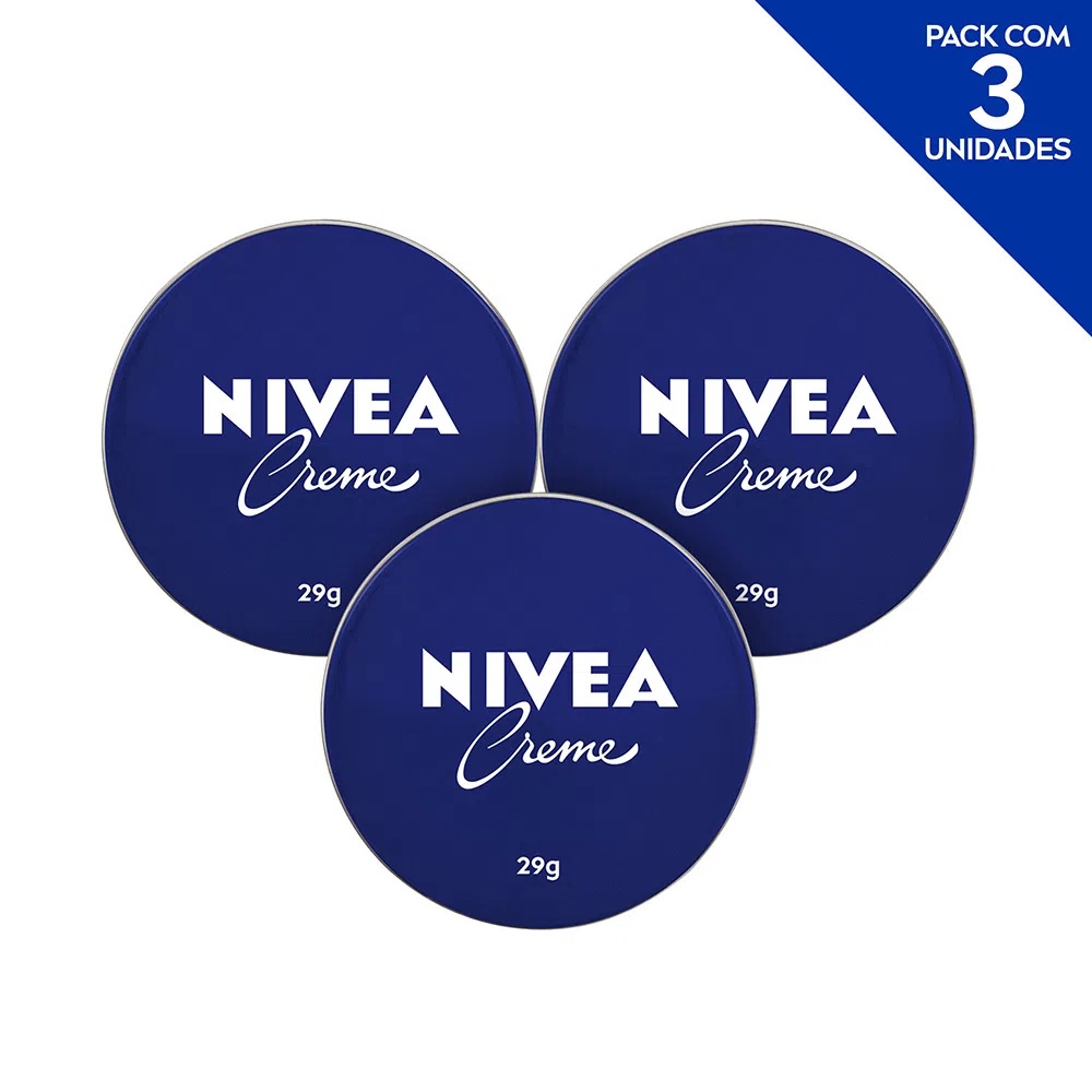 Creme Nivea Lata 29g Hidratante - Kit C/3 Unidades | Shopee Brasil