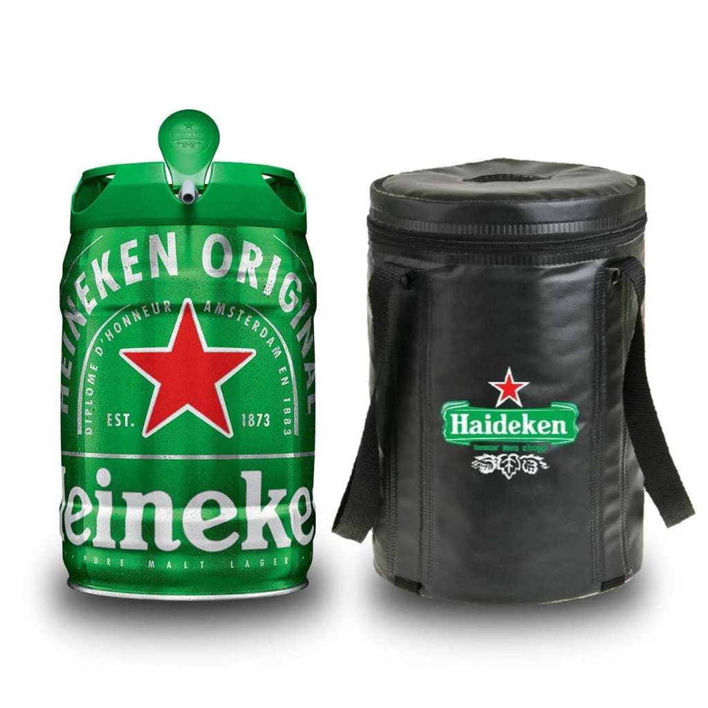 Bolsa Cooler Termico Chopp Barril Heineken 5l Com Espaço Gelo em Gel ...
