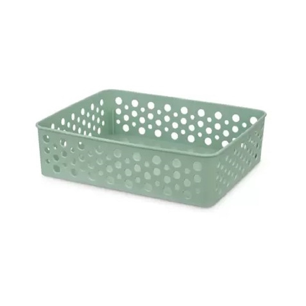 Cesto M Plastico Organizador Verde Caixa Multiuso | Shopee Brasil