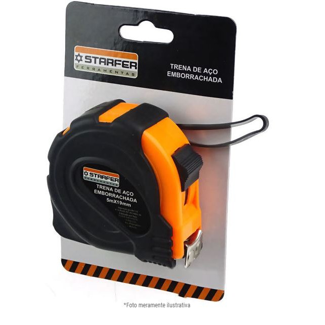 Trena De Aço Emborrachada Starfer 3m | Shopee Brasil