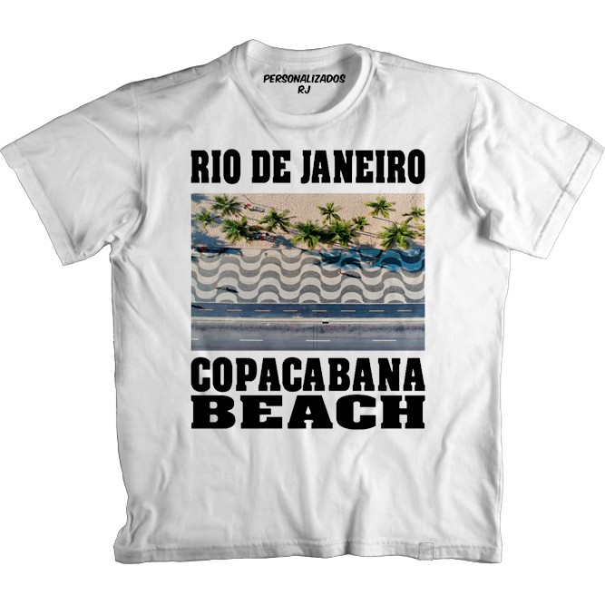 Camiseta RIO DE JANEIRO - COPACABANA BEACH - PRAIA - CALÇADÃO - RJ ...