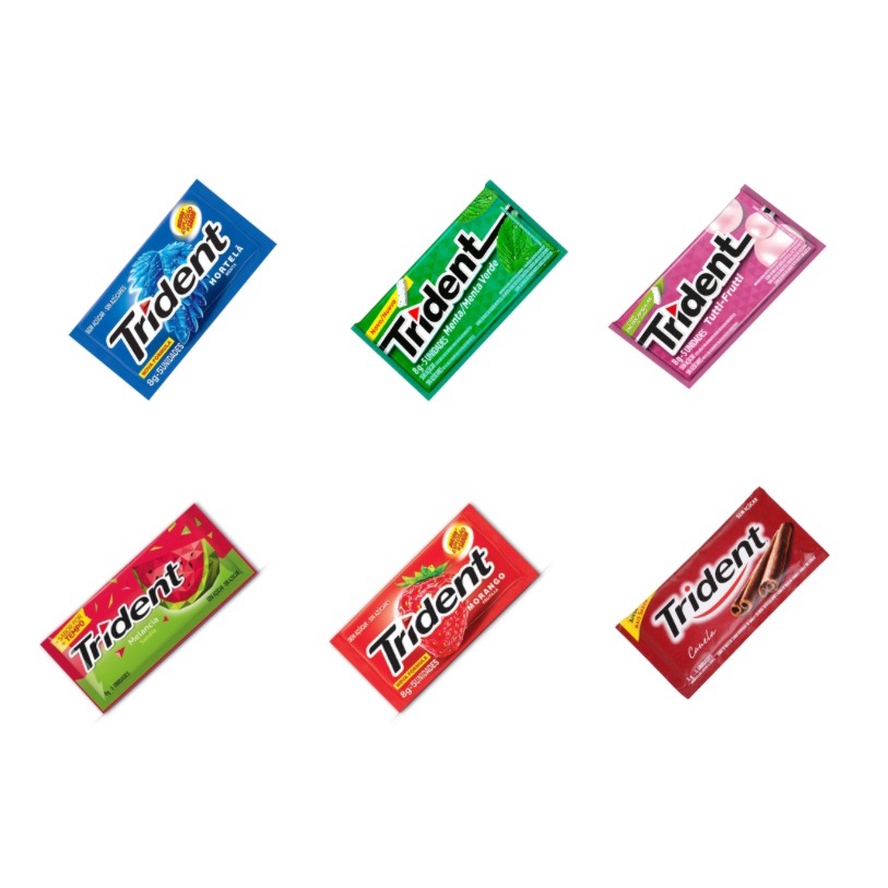 Goma de Mascar Trident Chiclete 8g Diversos Sabores | Shopee Brasil