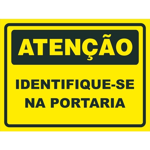 Placa Decorativa | Identifique-se Na Portaria | 30x20 | Shopee Brasil