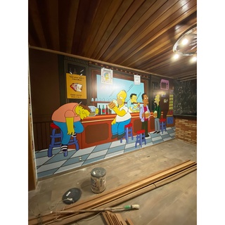 Papel de parede simpsons bar moes personalizado alta resolução 1,04x1,6 ...