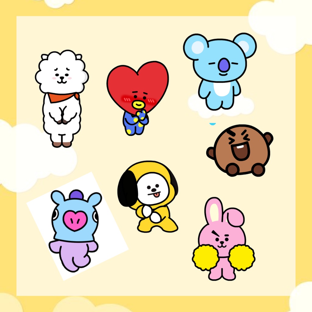 Kit Adesivos Bt21 Bts Shopee Brasil