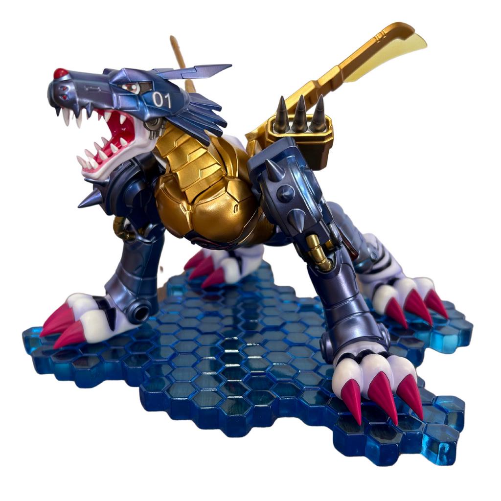 Action Figure Digimon Metal Garurumon T-rex Studio Resina | Shopee Brasil