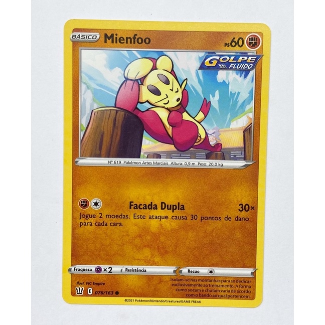 Carta 076/163 Pokemon Original Copag Card Mienfoo Golpe Fluido | Shopee ...