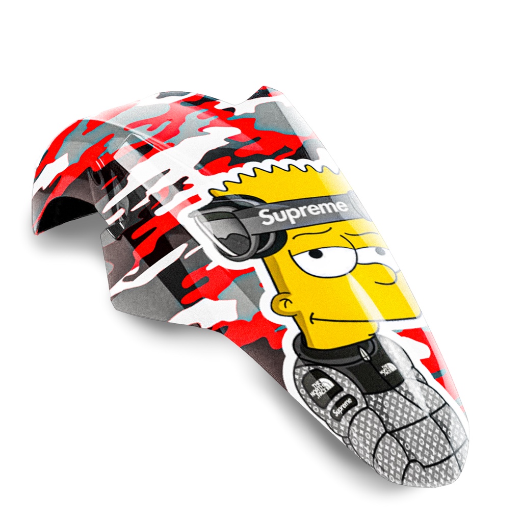 Adesivo de Para-lama de Moto Personalizado Bart Simpson | Shopee Brasil