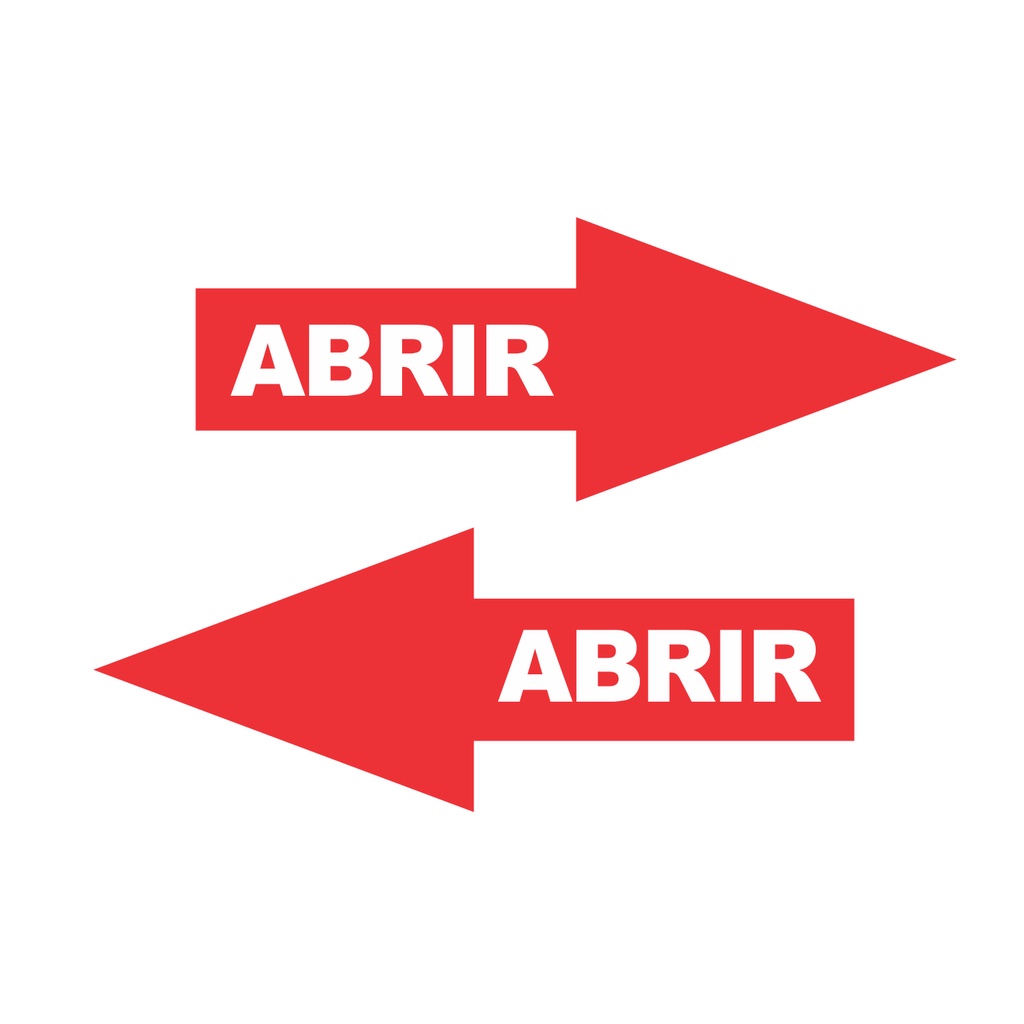 Adesivo seta para abrir par direita esquerda 20cm vinil | Shopee Brasil
