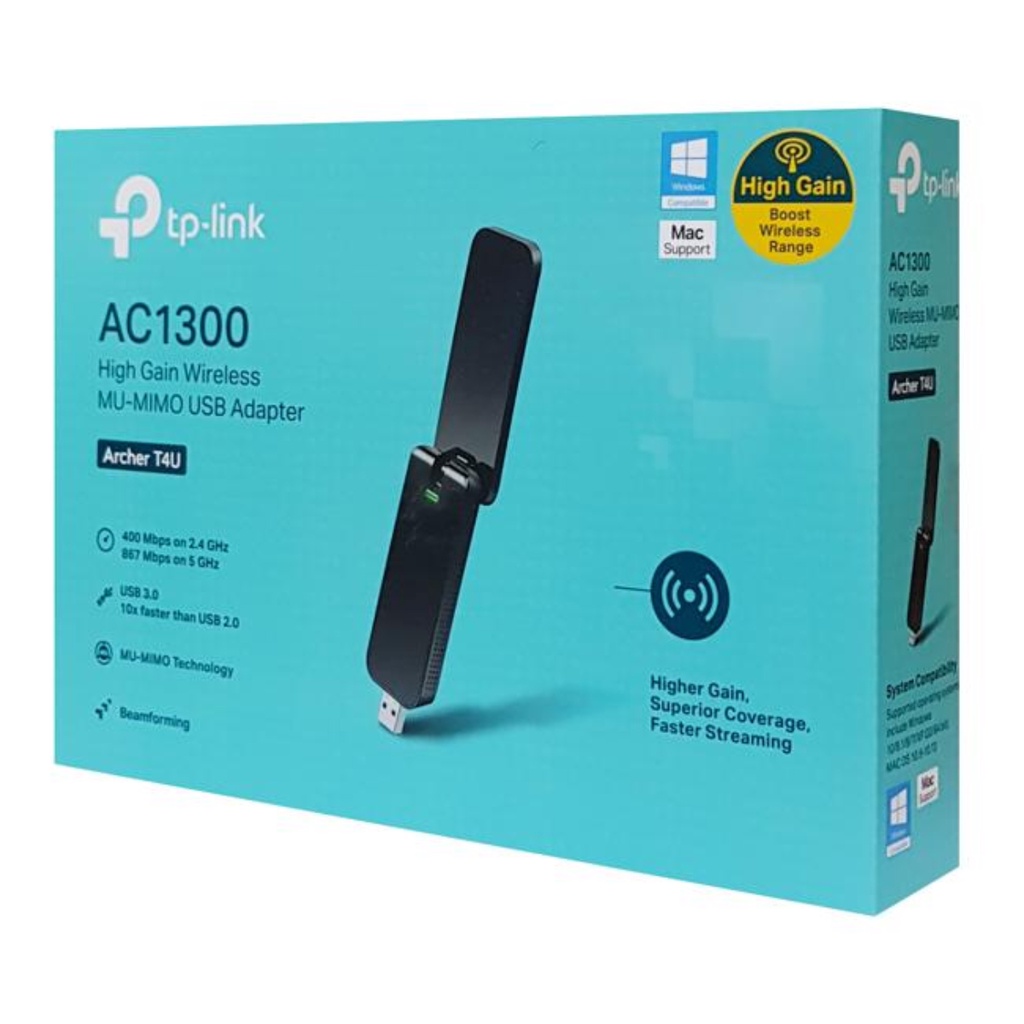 Adaptador Usb Tp-Link AC1300 Dual Band Archer T4U | Shopee Brasil