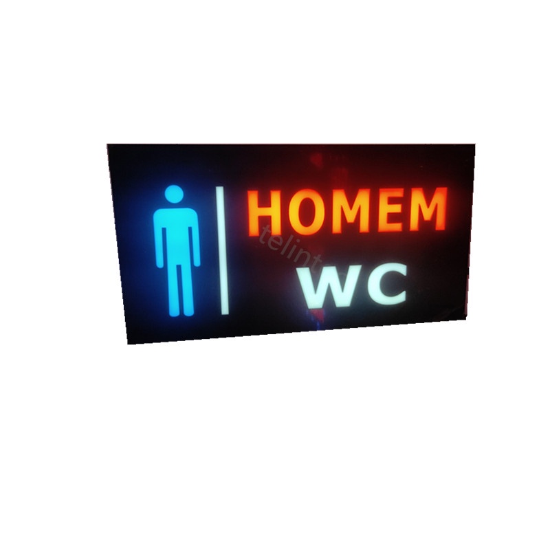 painel led placa WC Homem | Shopee Brasil