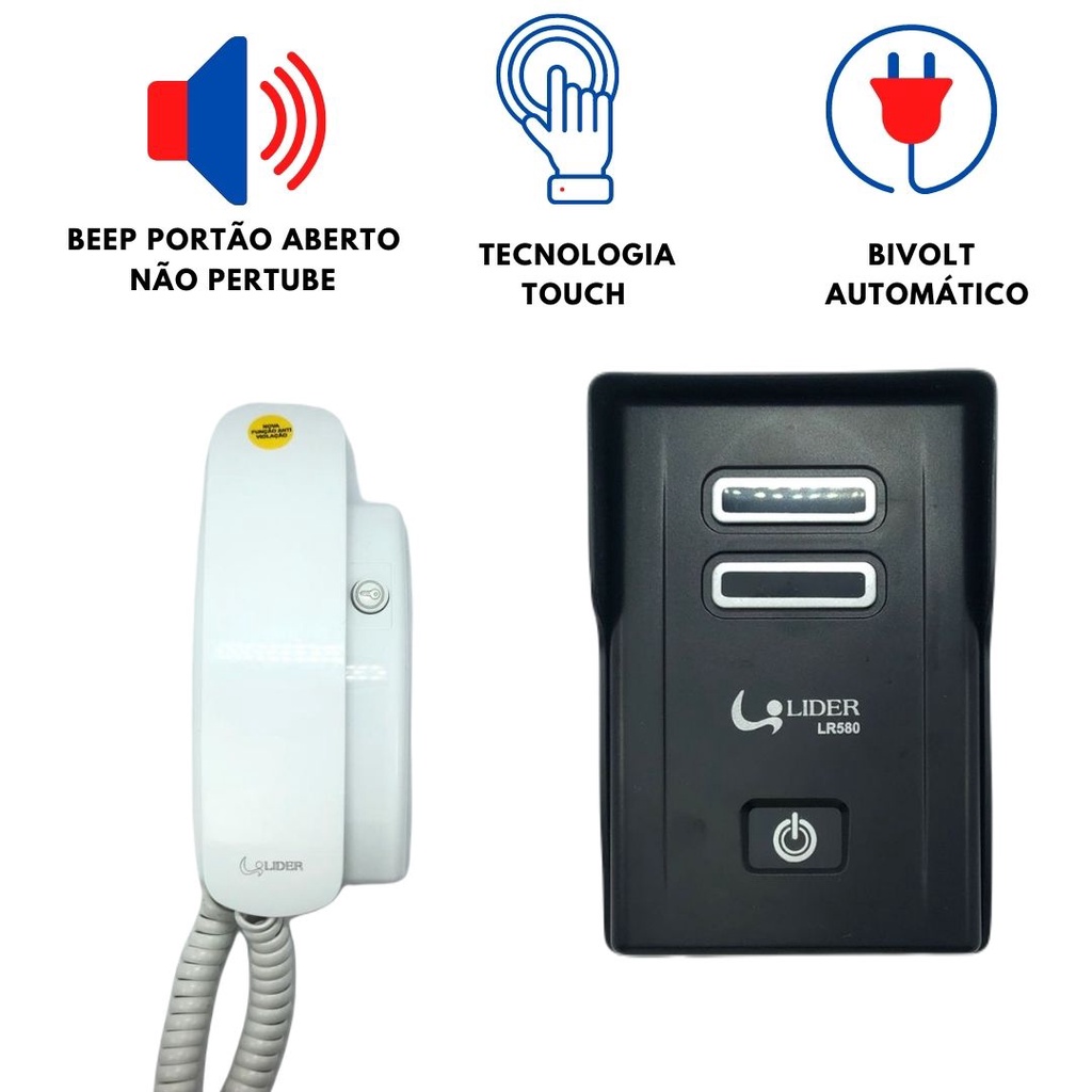 Interfone Lider Porteiro Residencial Tipo Hdl Intelbras LR580 | Shopee ...