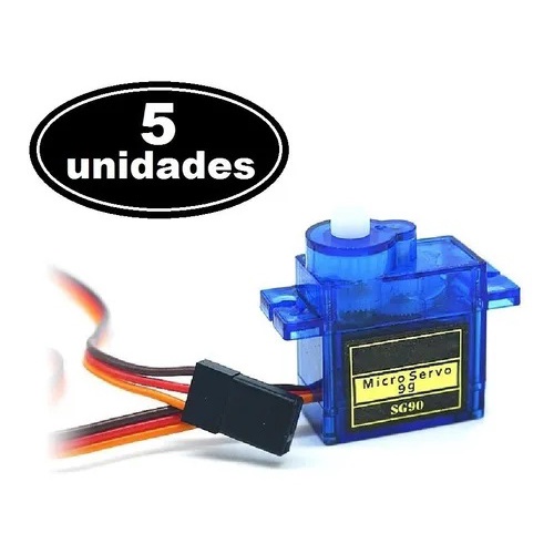 Micro Servo Motor 9g Sg90 - 5 Unidades | Shopee Brasil