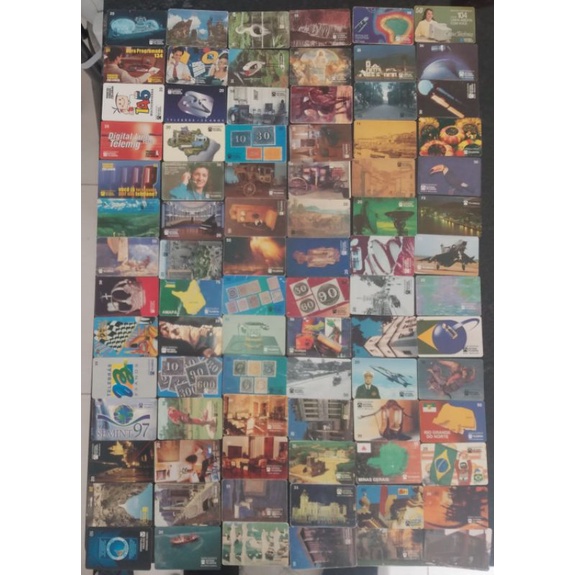 cartões telefônicos * 340 cartões coleção * Telebrás Telemar telefônica ...