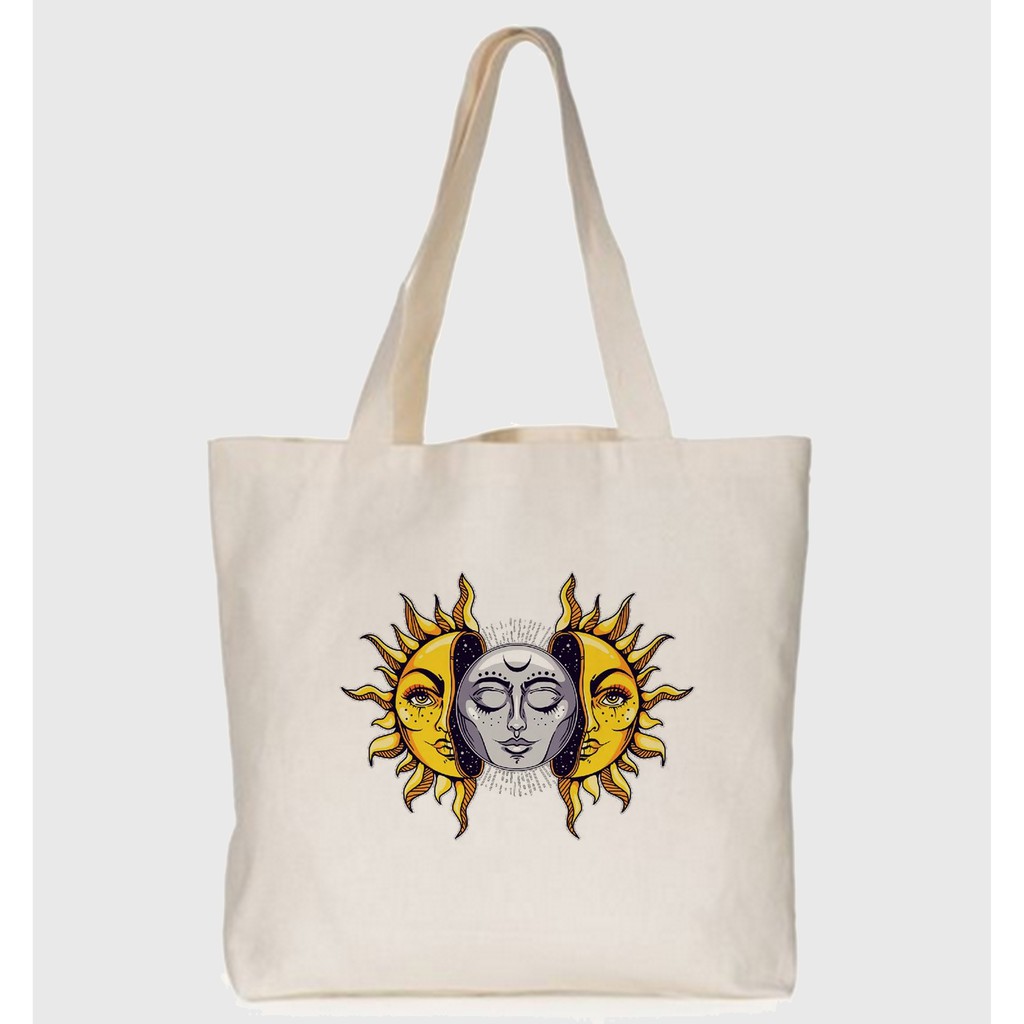 Sacola Ecobag Sol com Lua | Shopee Brasil