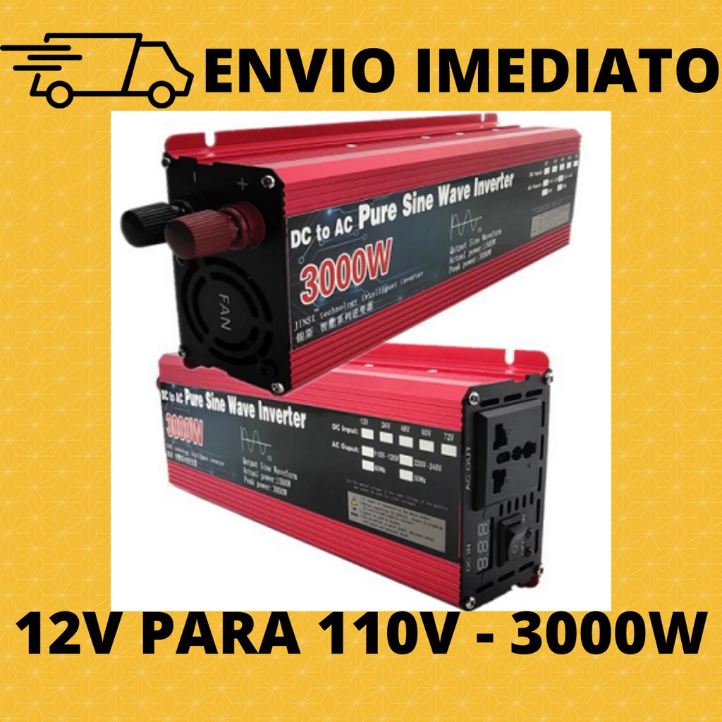 Inversor Onda Senoidal Pura 60hz - 12v Para 110v - 3000w | Shopee Brasil