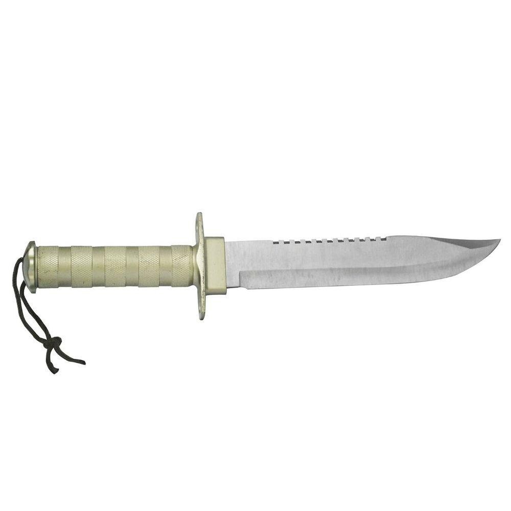 Faca Esportiva Estilo Rambo C/Kit Mini Sobrevivência -Branco | Shopee ...