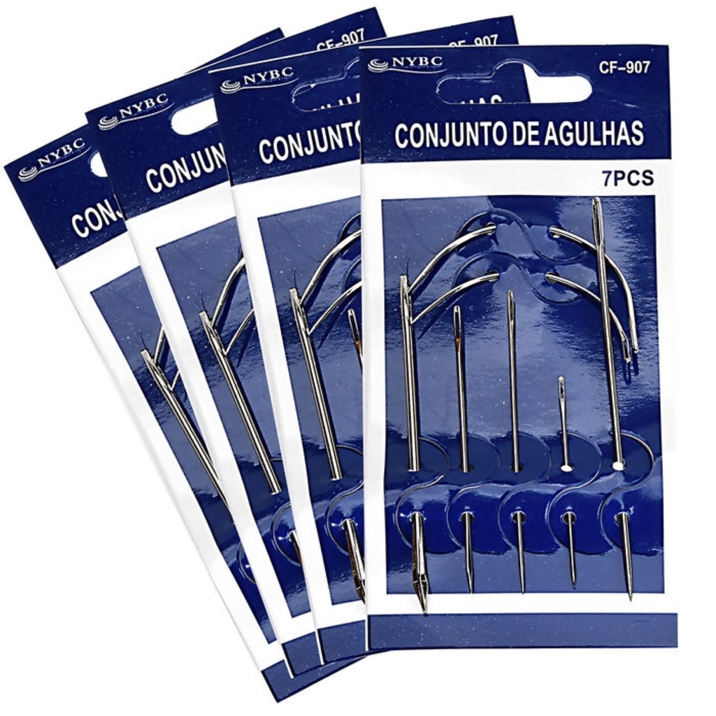 Agulhas Grandes Costura Longas 10 cm com 7 agulhas variadas - Tamanhos ...
