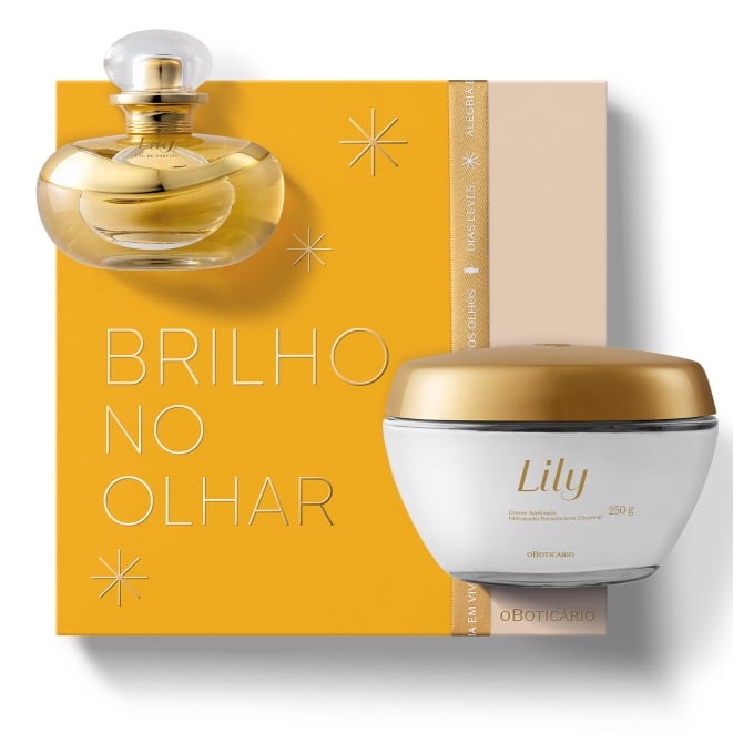 Kit Lily tradicional natal 2021 O Boticário | Shopee Brasil