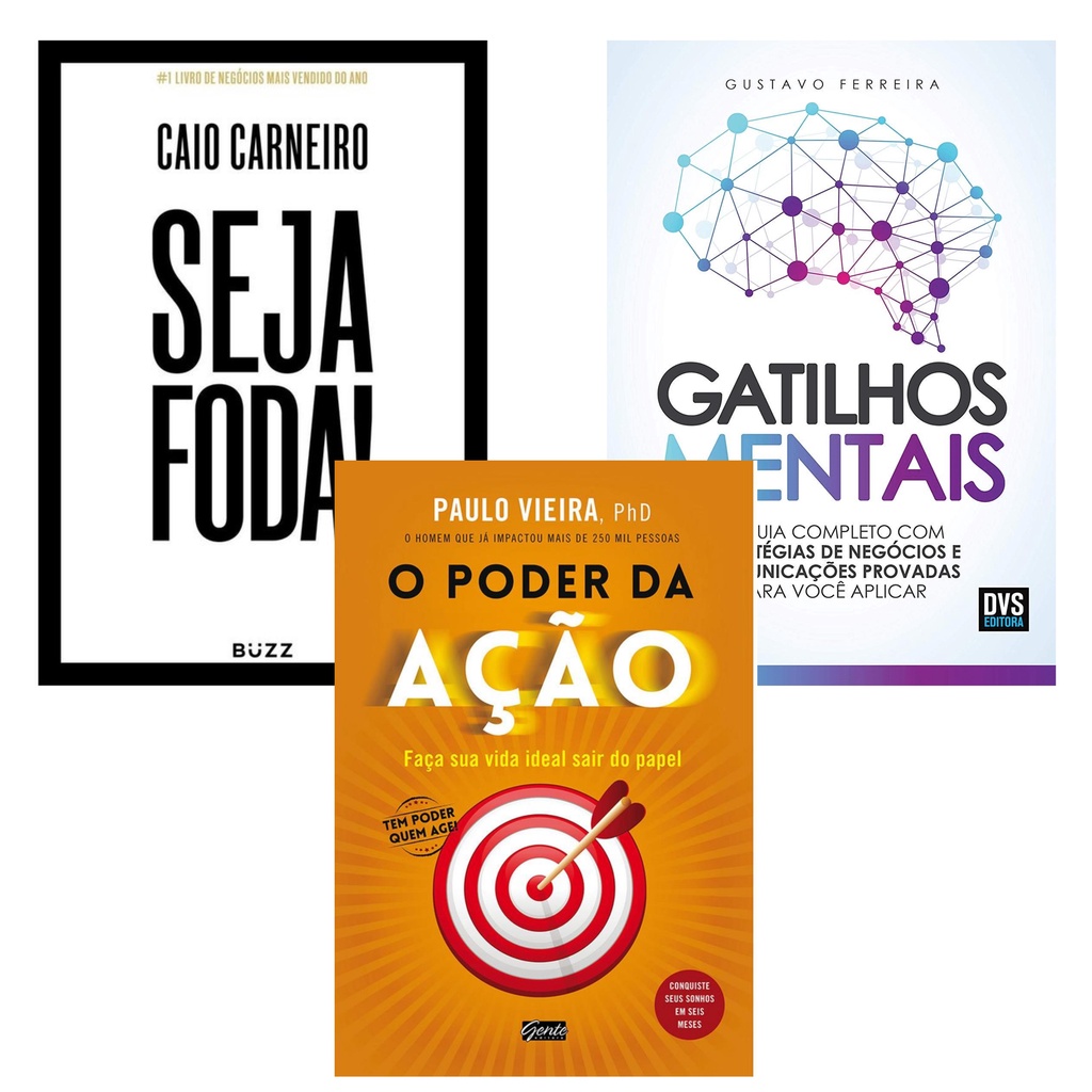 Kit - Livro O Poder Da Ação + Livro Gatilhos Mentais + Livro - Seja ...