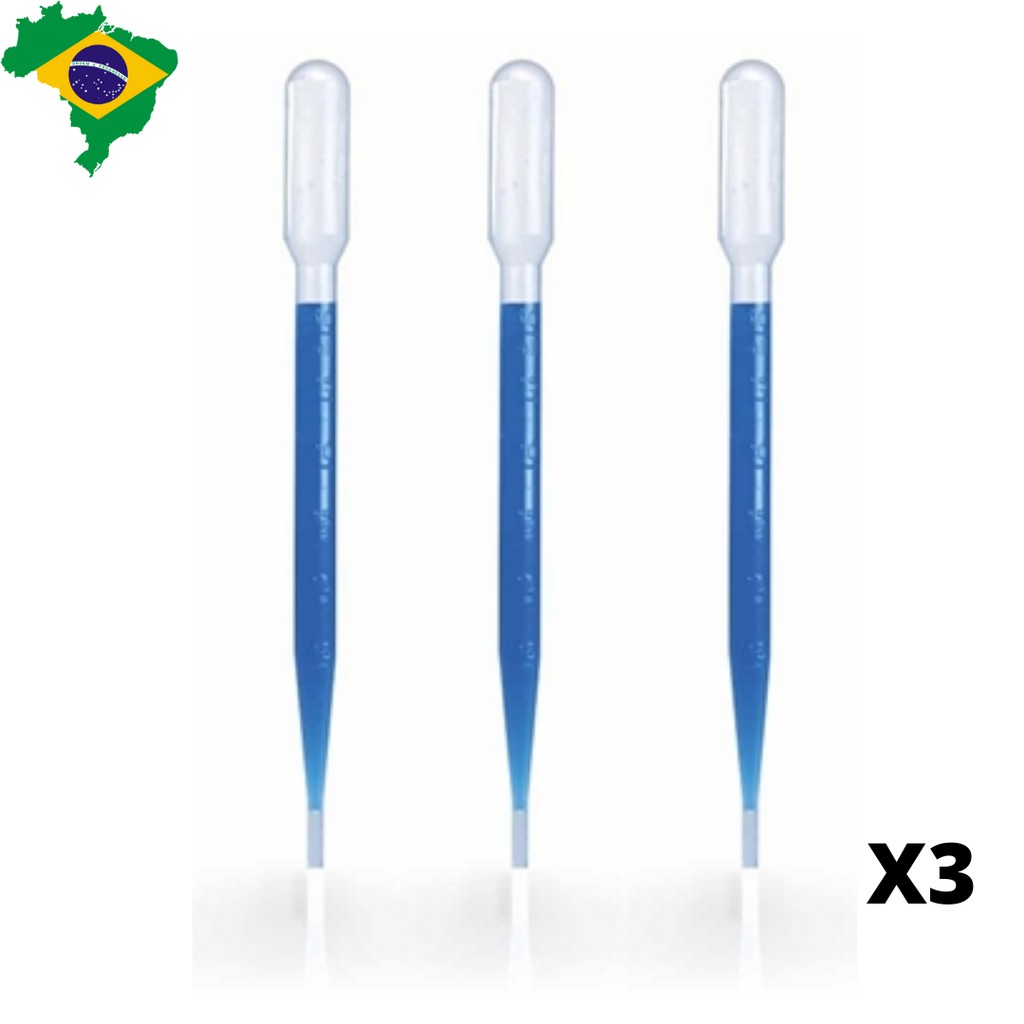 3 Pipeta Conta Gotas Plástica Pasteur 3ml Pipetas | Shopee Brasil