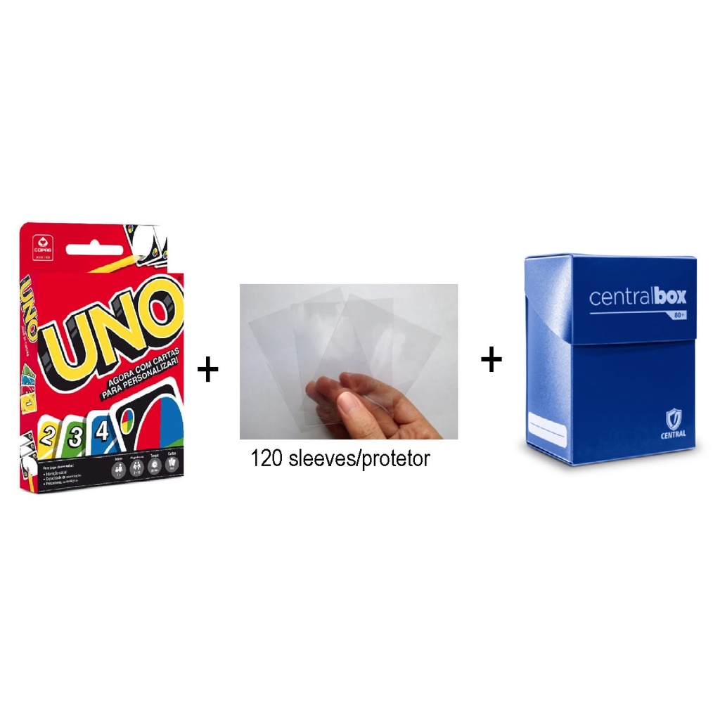 Kit Profissional Jogo Do Uno Com Sleeves Protetor E Box | Shopee Brasil