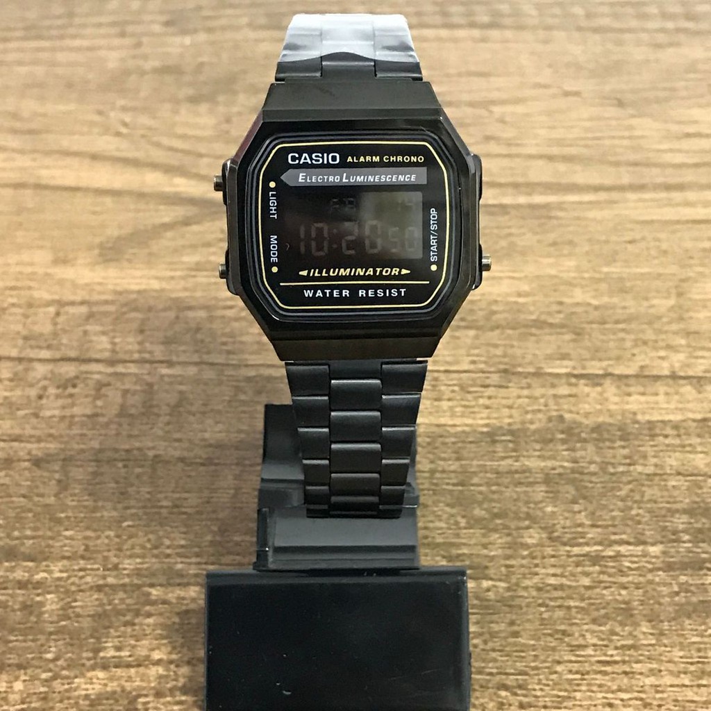 Relogio Casio WR PRETO Unissex Retro A-168 50% de Desconto 009 | Shopee ...