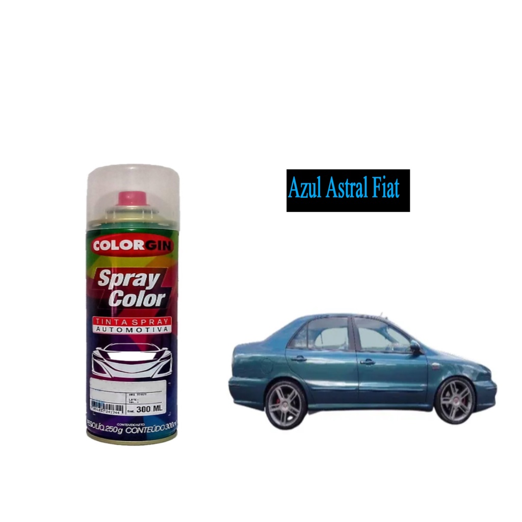 Tinta azul astral fiat spray automotivo 300ml | Shopee Brasil