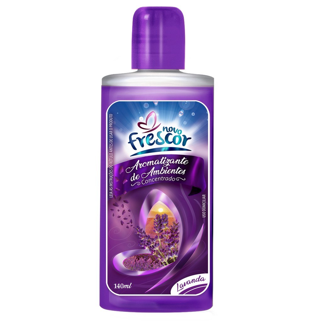 Kit 2 Aromatizante de Ambiente Lavanda Novo Frescor 140ML Concentrado ...