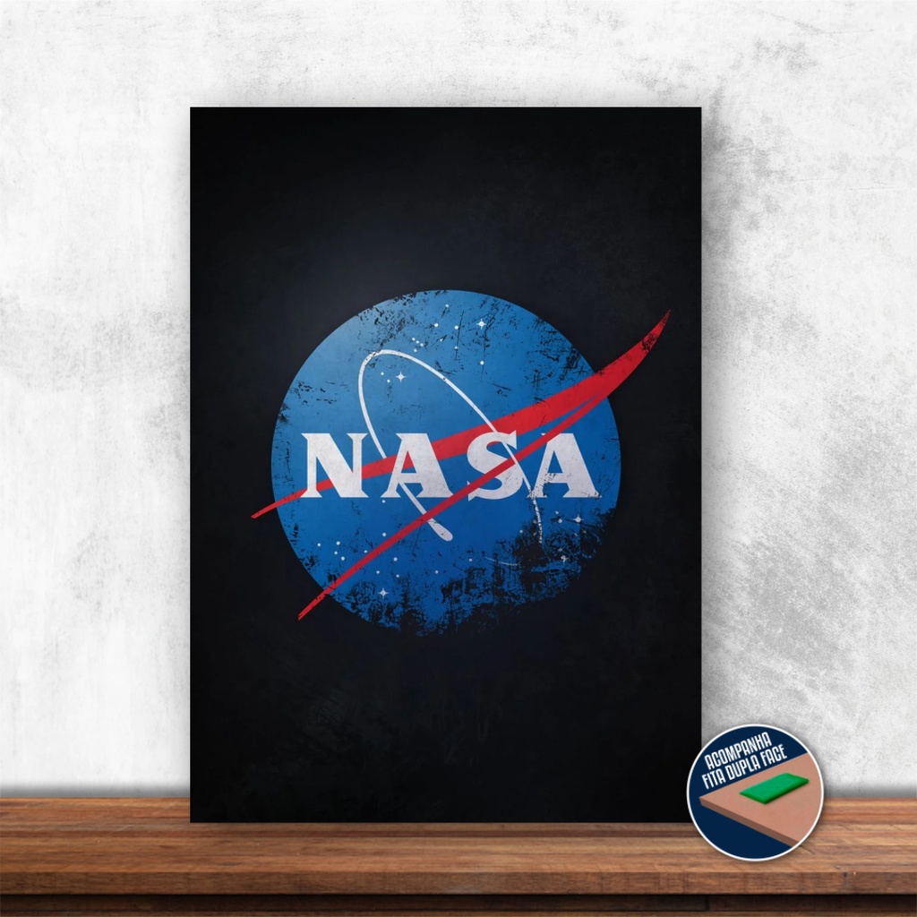 QUADRO DECORATIVO NASA EM MDF | 28X20CM | Casa, sala, quarto ...