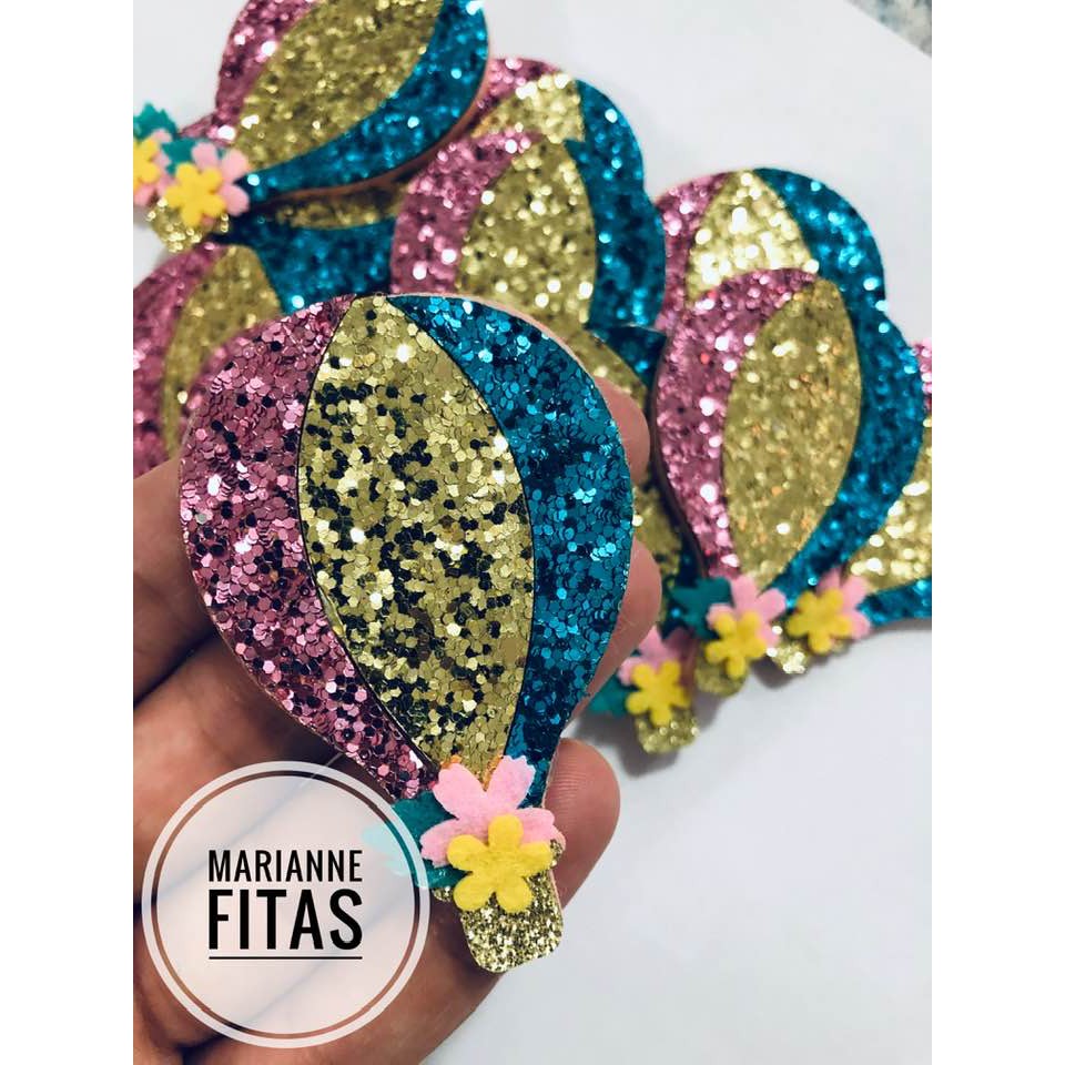 Aplique Balão Glitter Laço Tiara (10 unidades) | Shopee Brasil