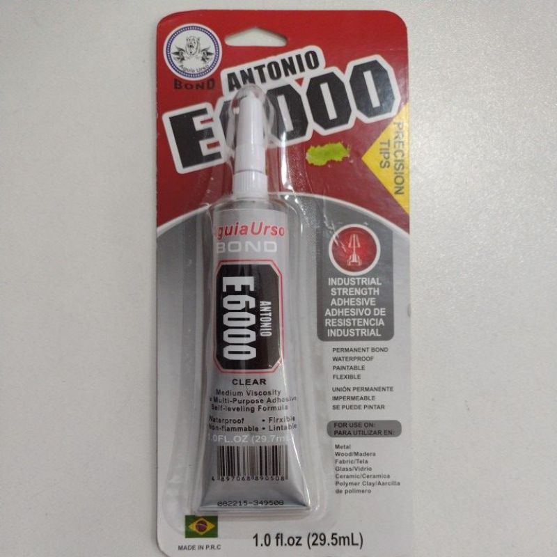 1 un Cola E6000 Silicone ultra forte. 29,5 ml | Shopee Brasil