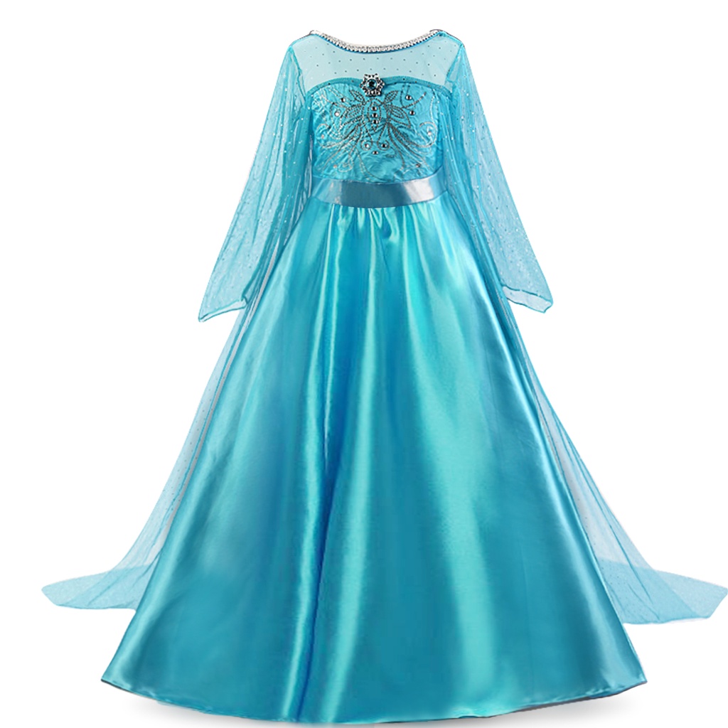 Vestido Anna Elsa Frozen Festa De Aniversário Para Meninas Cosplay ...