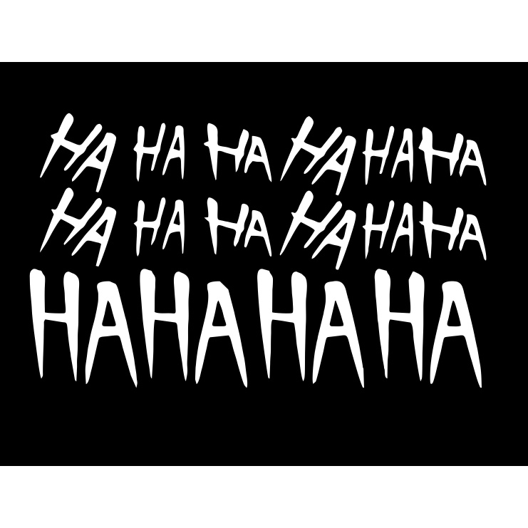 Kit Adesivo Haha haha | Shopee Brasil