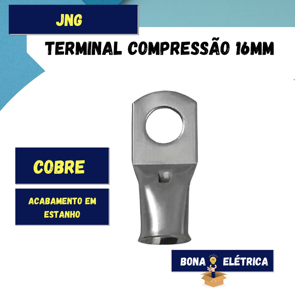 Terminal de Compressão 16mm Tubular Olhal M10 | Shopee Brasil