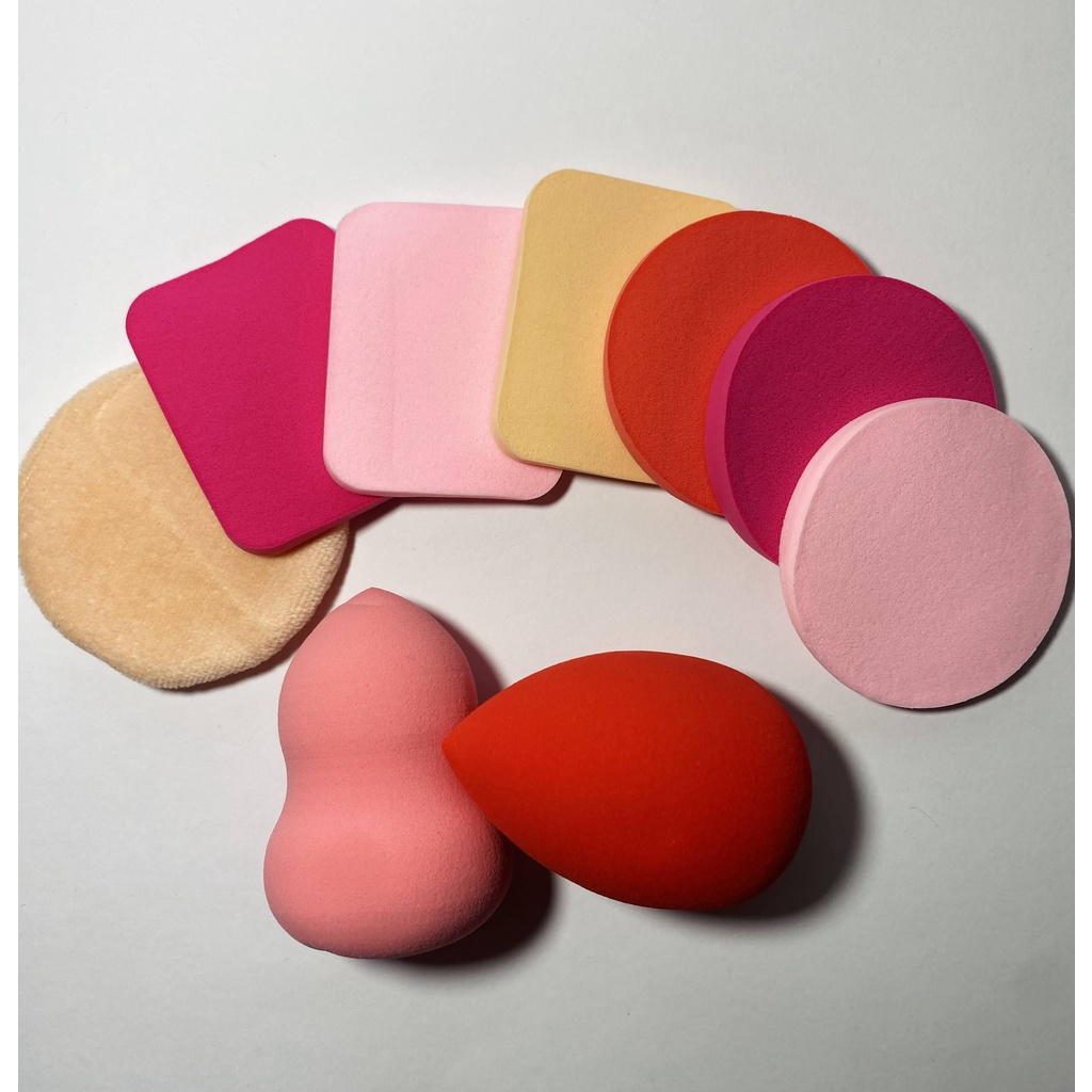 Kit Esponja Para Maquiagem - (Combo Com 9 Esponjas ) | Shopee Brasil