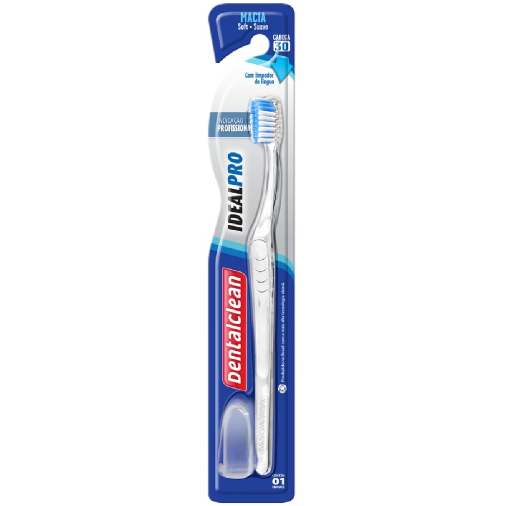 Escova de Dente Adulto Extra Macia Ideal Pro Dentalclean | Shopee Brasil