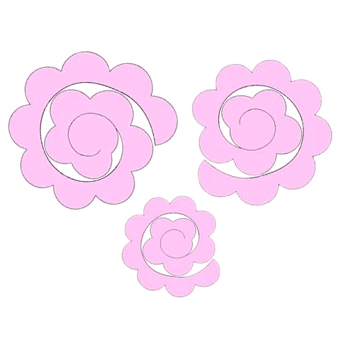 Recorte Flor Rosas Espiral Caracol Feltro | Shopee Brasil