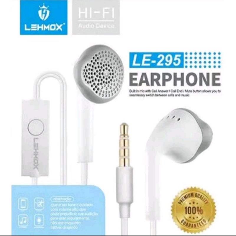 Fone de ouvido LEHMOX LE-295 EARPHONE | Shopee Brasil