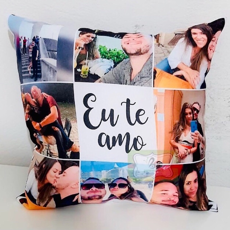 Almofada personalizada com fotos frente e verso presente natal | Shopee ...