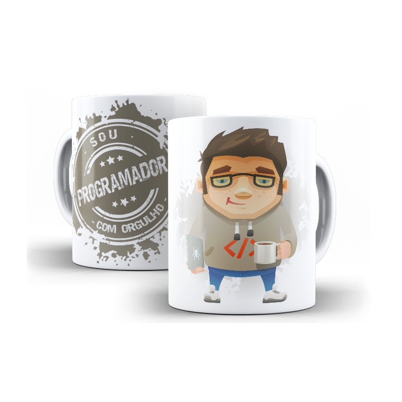 Caneca Sou Programador | Shopee Brasil