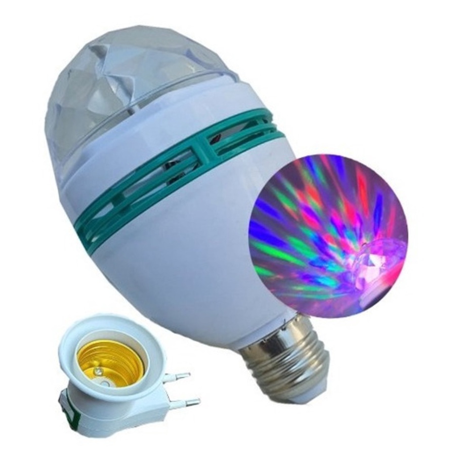 Lampada Festa Led Giratoria Colorida Balada Colorida Rgb Dj | Shopee Brasil