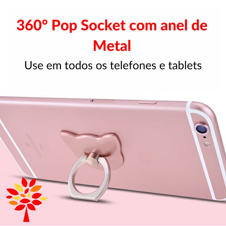 Pop Socket Cromado 360°graus Luxuoso Suporte para seu Dispositivo | Shopee Brasil