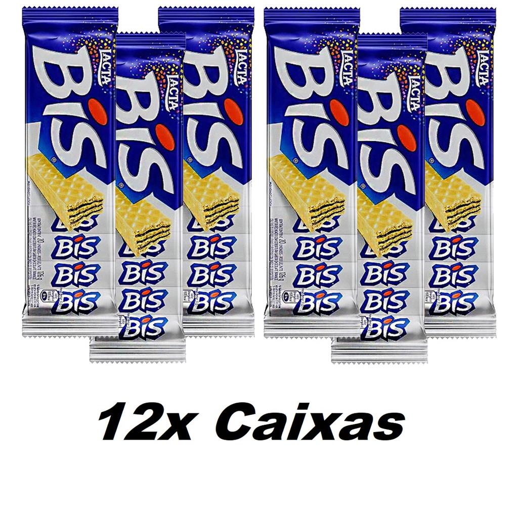 12 Caixa de Bis Chocolate Branco Tradicional Atacado Revenda | Shopee ...