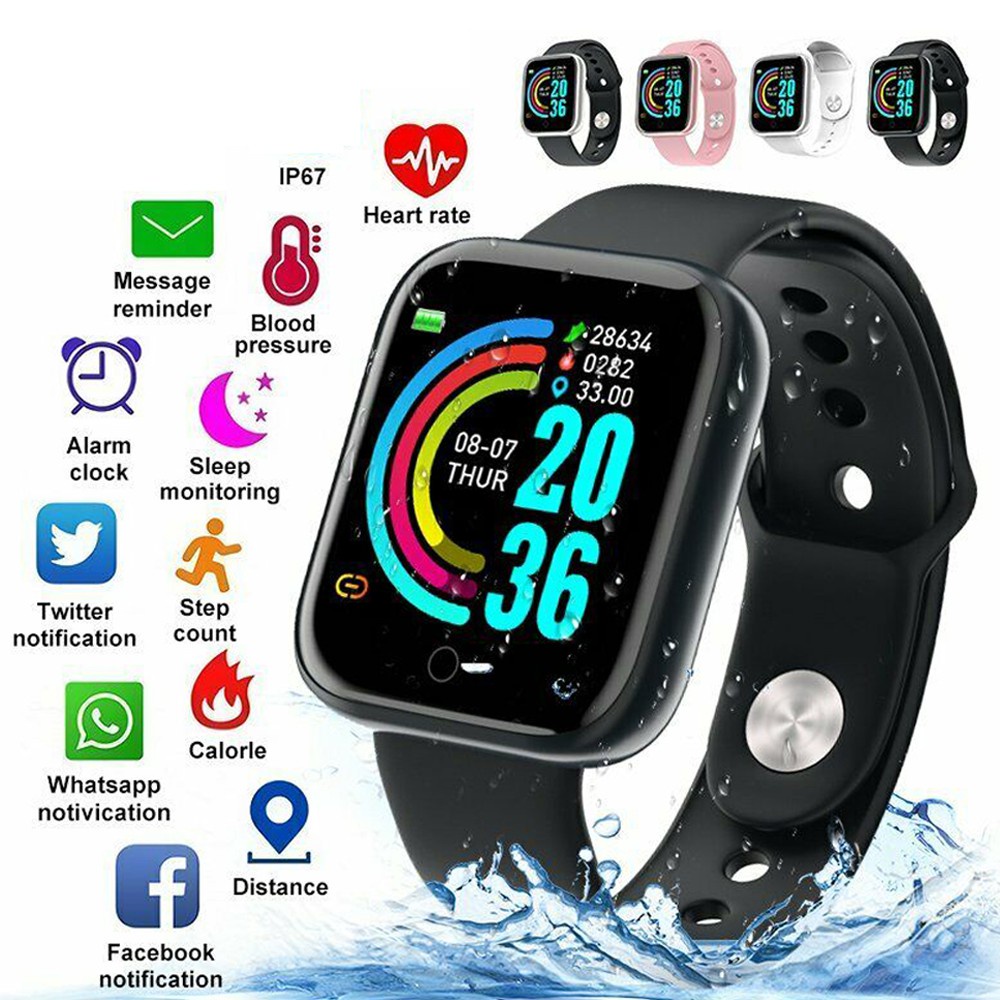Smart Watch Y68 D20 Bluetooth Pulseira Frequência Cardíaca | Shopee Brasil