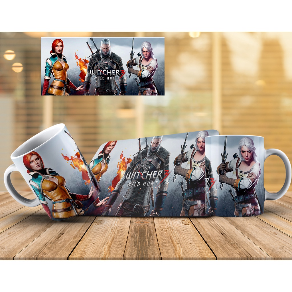Kit com um Mouse Pad e uma Caneca Geek The Witcher | Shopee Brasil