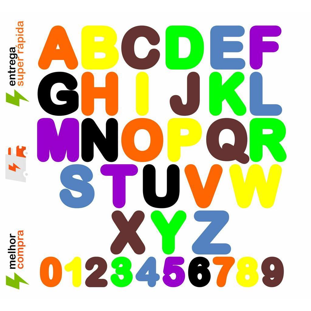 10 Jogos De Alfabeto Em Eva Liso - 260 Letras 3cm Colorido - Letras ...